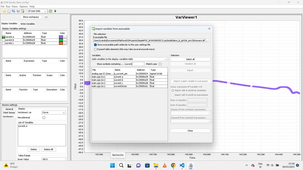 Using stm studio for variable monitoring - developement - SimpleFOC Community