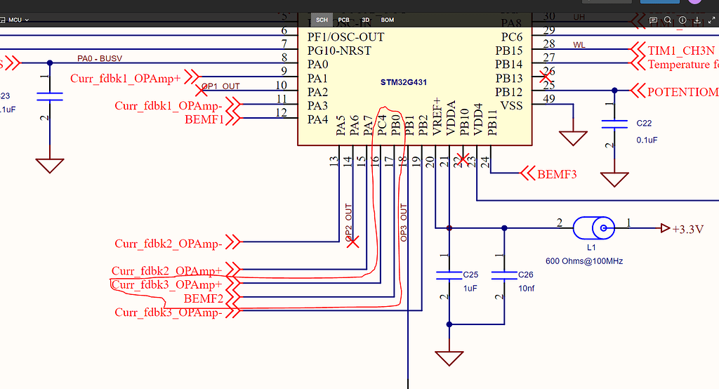 Custom B-G431-ESC1 but currentSense3+ and BEMF2 pin swapped ...